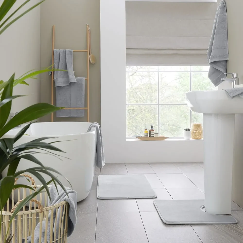 Светлосиви памучни кърпи в комплект от 2 бр. от тери 30x30 cm Anti ...