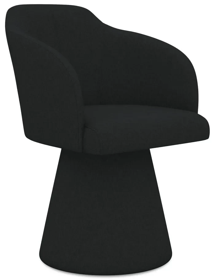 Черен тапициран трапезен стол Kanoa – Makamii | BIANO