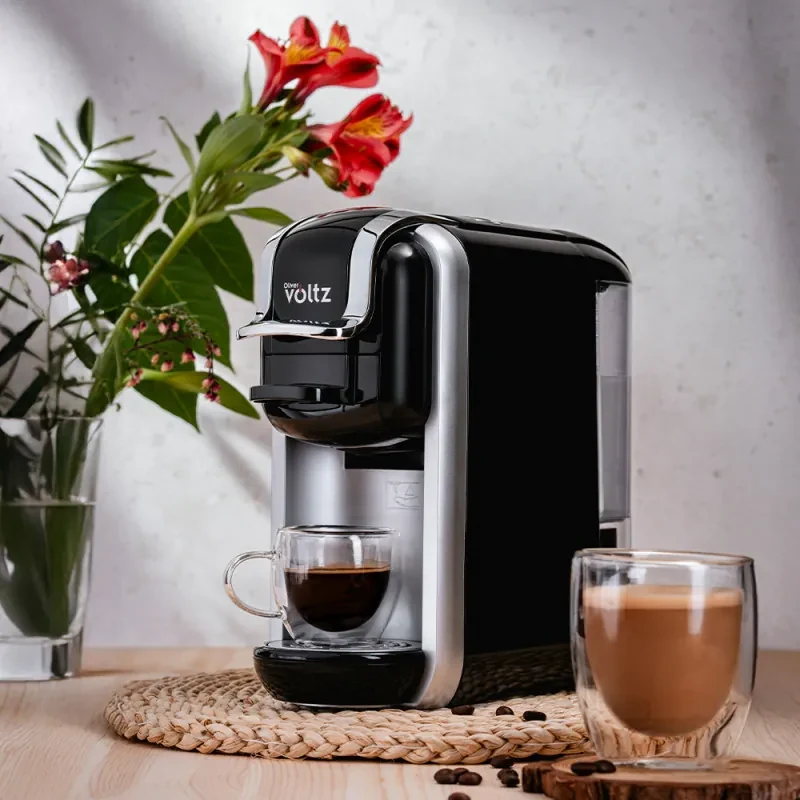 Еспресо машина за мляно кафе и капсули 8в1 Oliver Voltz OV51171J8R, 1450W, 0.6 л, 5 адаптера, 19 ...