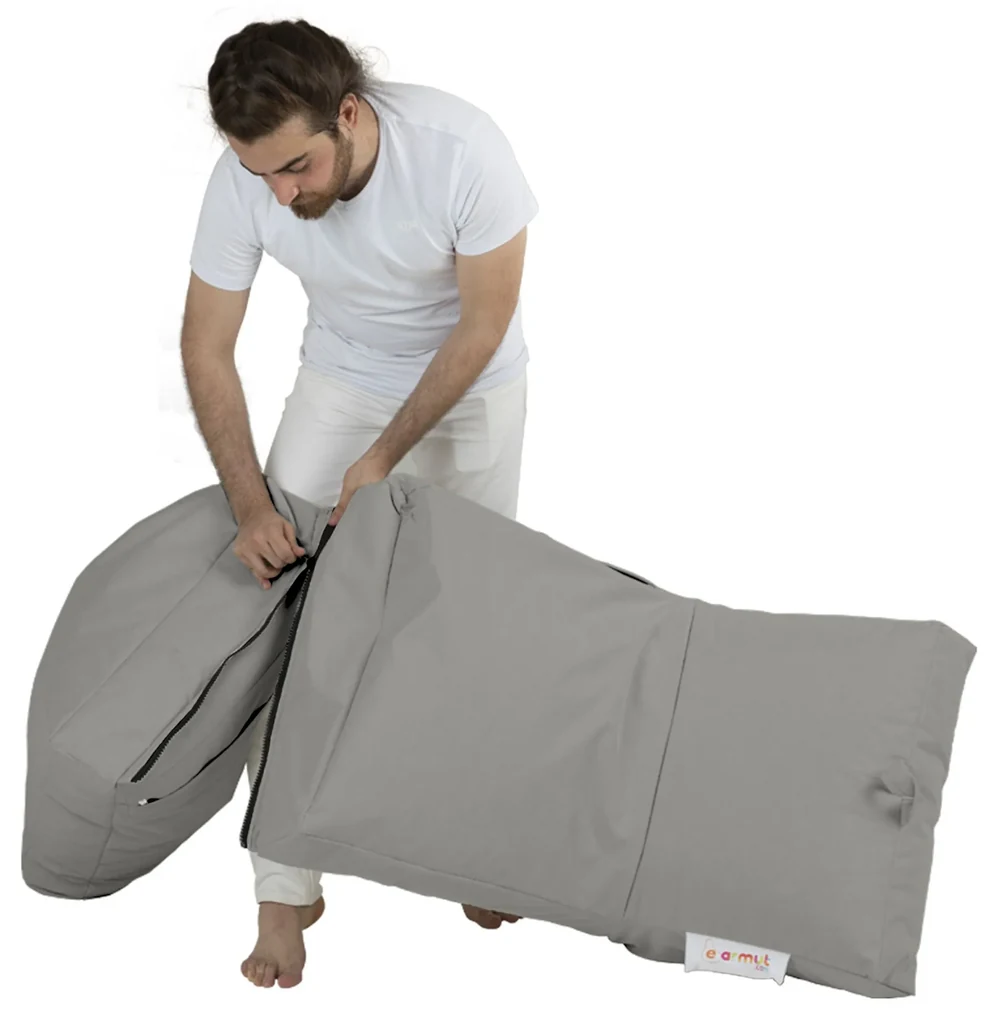 Градински пуф Siesta Sofa Bed Pouf, цвят Сив | BIANO