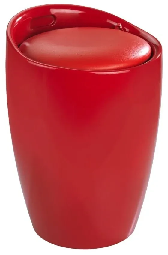 Червен кош за пране и табуретка в едно , 20 л Candy - Wenko | BIANO