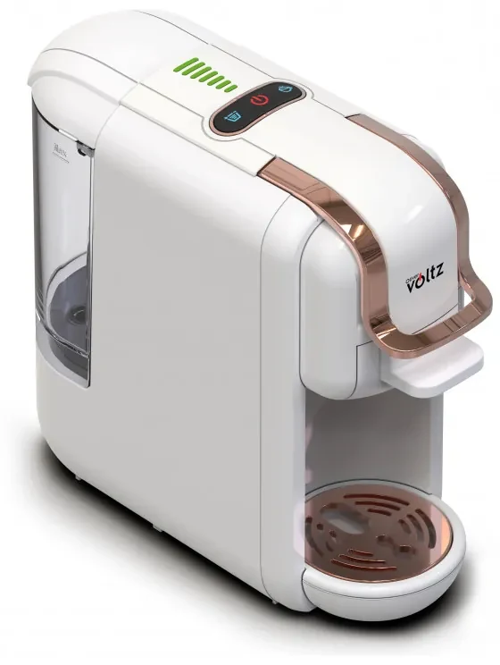 Еспресо машина за мляно кафе и капсули 8в1 Oliver Voltz OV51171M8R, 1450W, 19 bar, Бял/златист ...