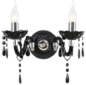 Аплик за стена Garbor 2-лампи-Black | BIANO