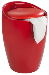 Червен кош за пране и табуретка в едно , 20 л Candy - Wenko | BIANO